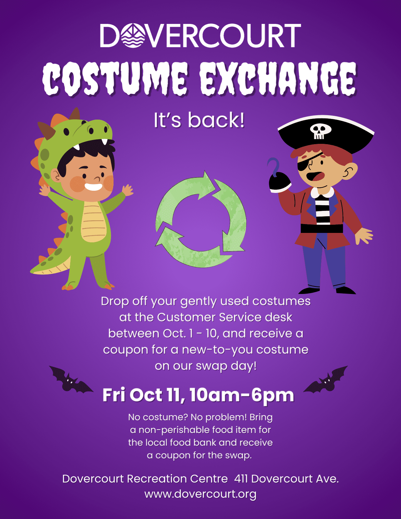 halloween costume exchange poster - Dovercourt Recreation